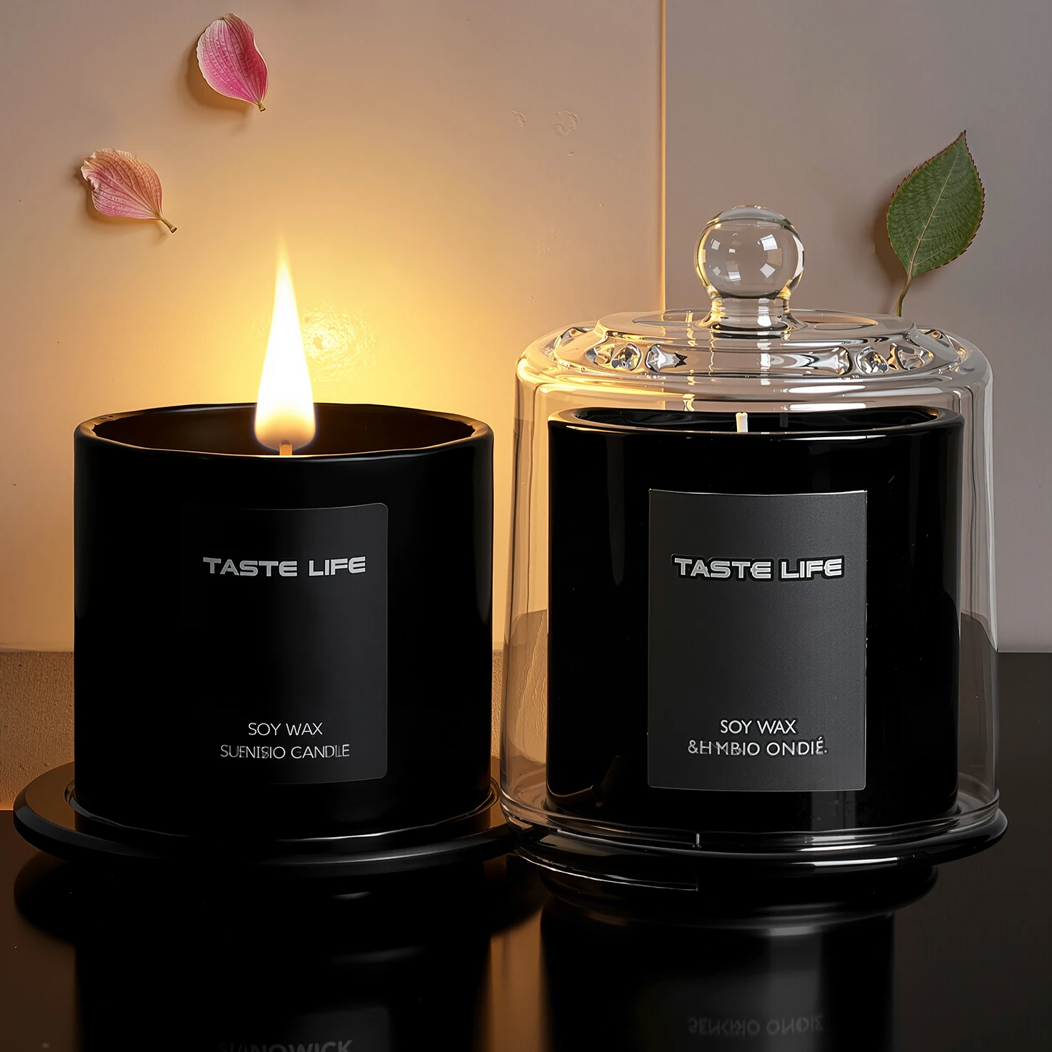 Premium Soy Wax Scented Candles With Glass Cloche, Smokeless Essential ...