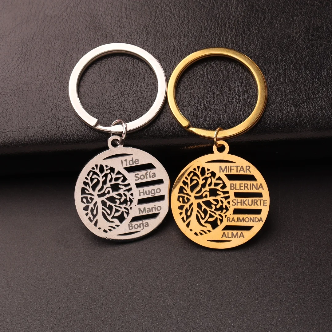 Custom-Tree-of-Life-Keychain-Personalized-Engraved-Name-Key-Chain ...