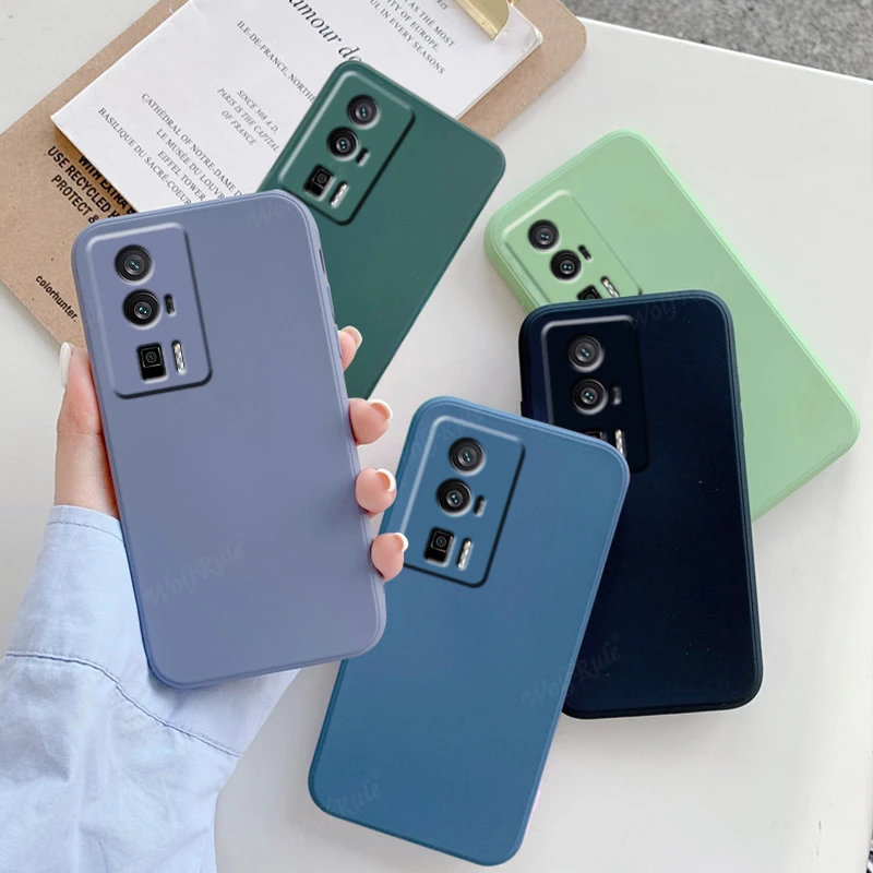 For Poco F5 Pro Case Cover Xiaomi Poco F5 Pro Capas Liquid Silicone TPU ...