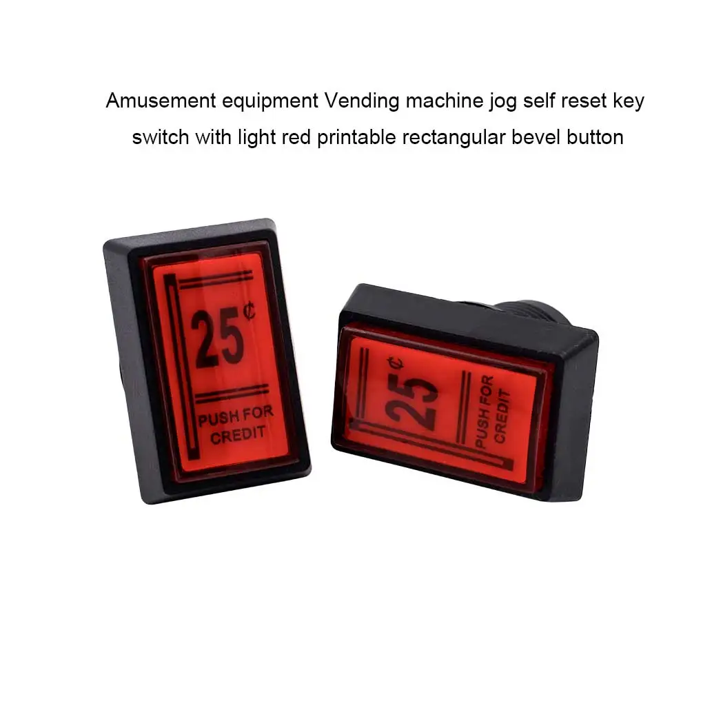 Red-LED-Push-Button-25-Cent-Buttons-Nimble-Rotproof-Micro-Switch-for ...