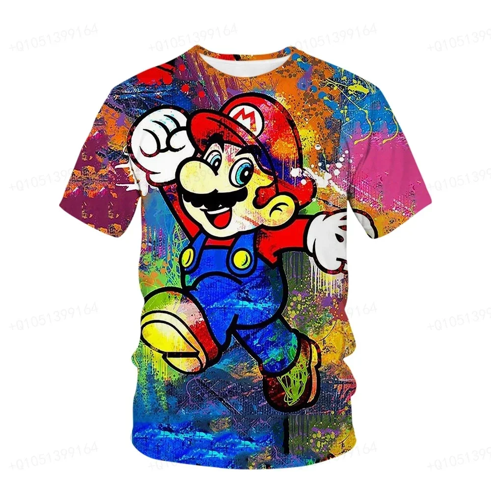 T-shirt-manches-courtes-Super-Mario-Bros-pour-gar-on-et-fille-v-tement ...