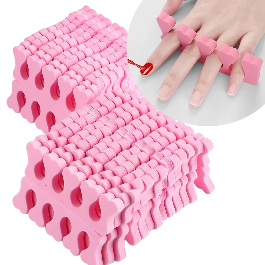 10-20Pairs-Pink-Soft-Sponge-Finger-Toe-Separator-For-Nail-Art-Practice ...