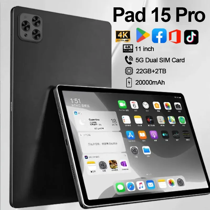 2025 original pad 15 pro tablet pc android 14 22gb + 2tb 20000mah ...