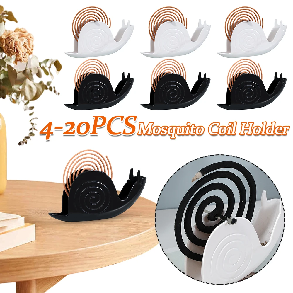 4-20PCS Snail Shape Incense Burner Holder Fireproof Mosquito Coil ...