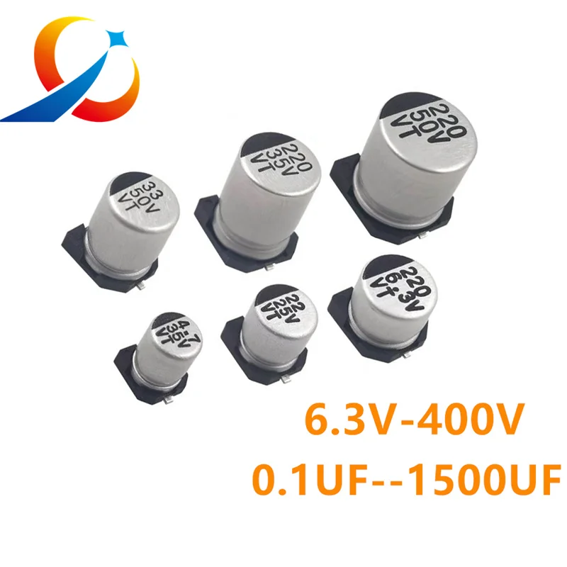 10pcs SMD Electrolytic Capacitor 6.3V 10V 16V 25V 35V 50V 63V 100V 400V 1UF 10UF 22UF 47UF 100UF ...