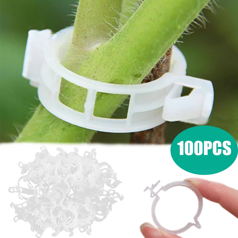 50/100pcs Plastic Plant Clips Supports Connects Reusable Protection ...
