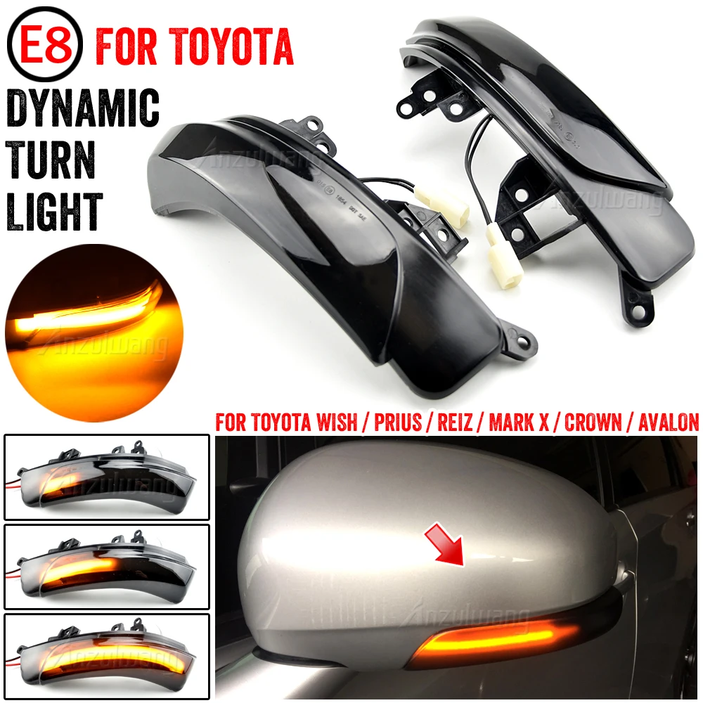 2PCS-LED-Dynamic-Turn-Signal-Light-For-Toyota-Camry-Prius-REIZ-Wish ...