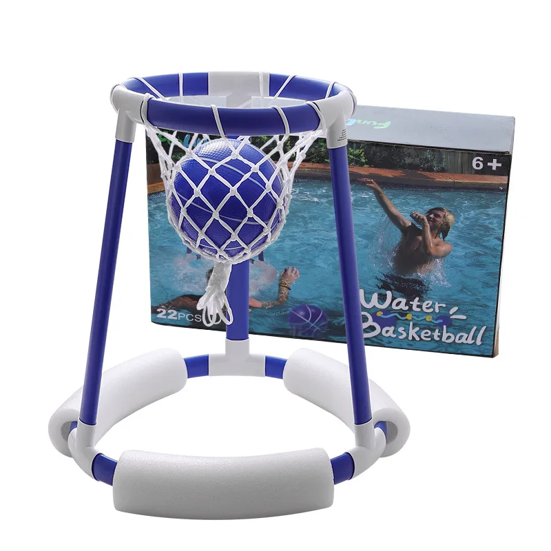 Outdoor-Water-Basketball-Stand-Floating-Basketball-Hoop-with-Basketball ...