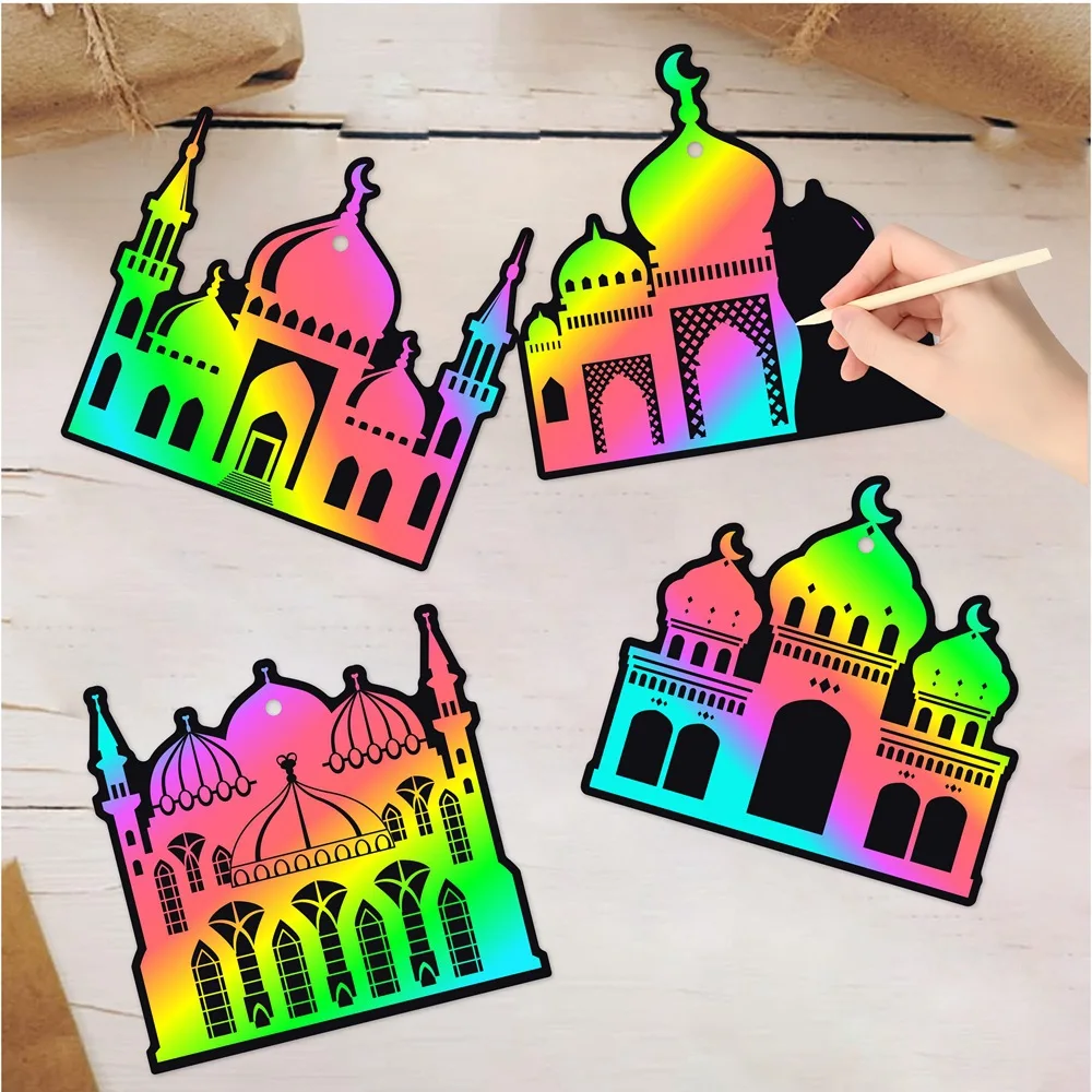 12pcs Colorful Magic Scratch Card Handmade Graffiti Paper Art Supplies ...