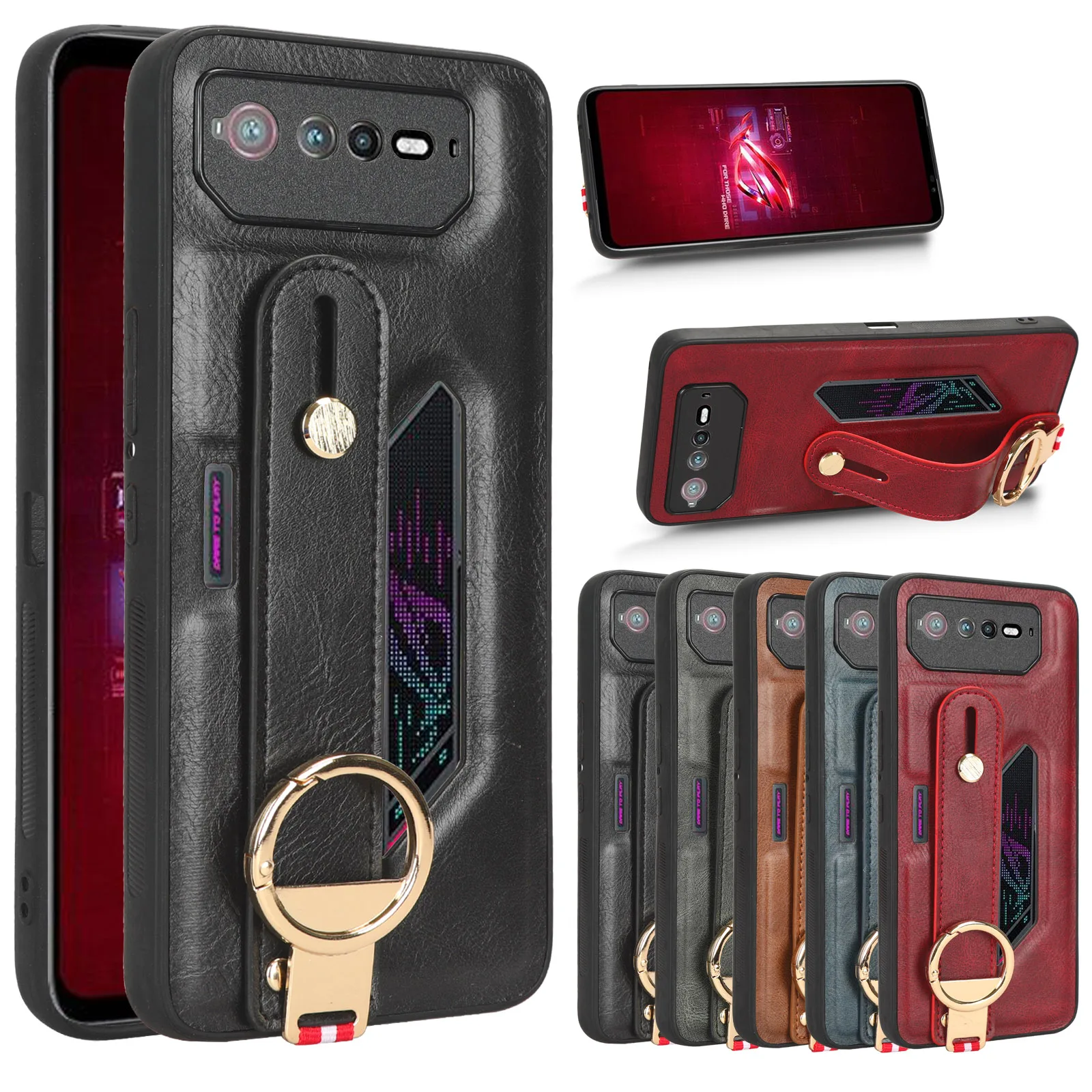 For-Asus-ROG-Phone-6-Case-With-Ring-Business-Wristband-Cover-Case-For ...
