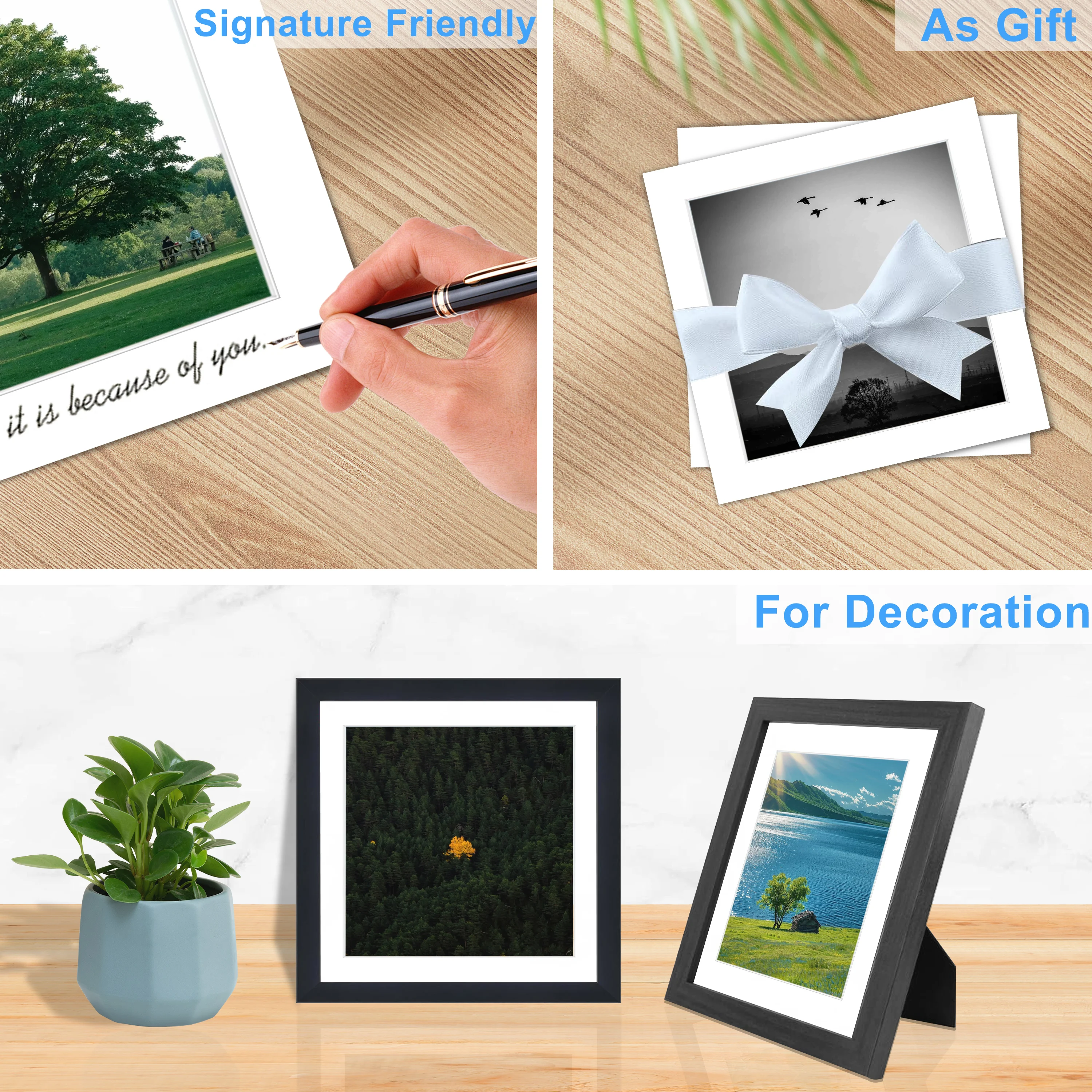 10-Packs-White-Picture-Mats-Photo-Frame-Mattes-Great-for-Photo-Art-Room ...