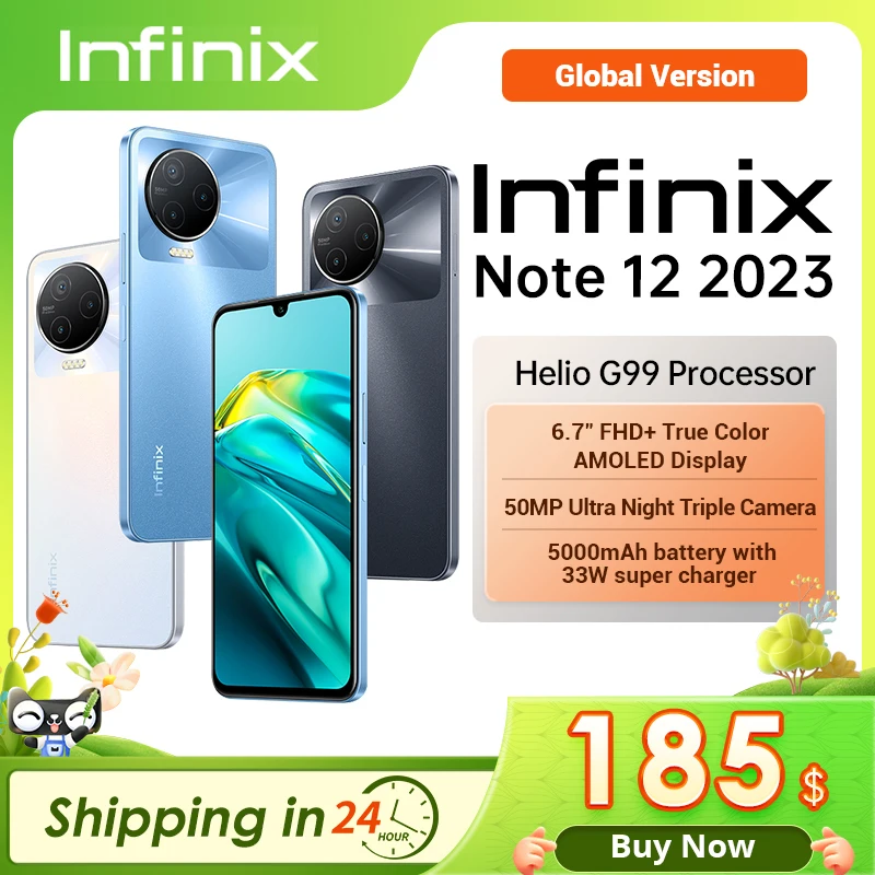Infinix nota 12 2023 4g nfc smartphone 8/128gb helio g99 6nm ...
