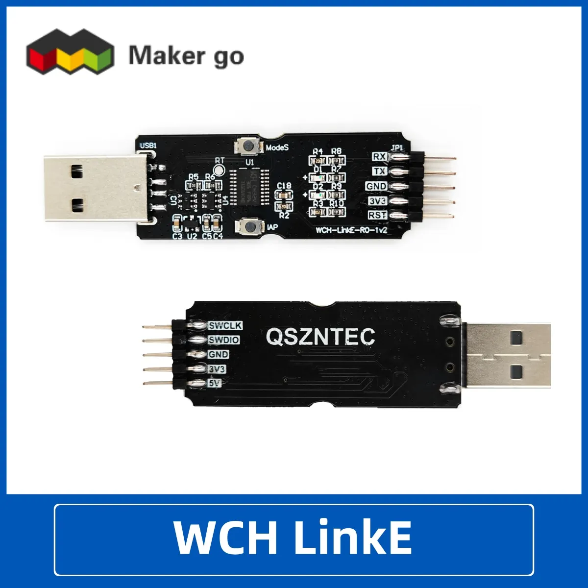 WCH LinkE 온라인 다운로드 디버거, WCH RISC-V 아키텍처 지원, MCU/SWD 인터페이스, ARM 칩 1 직렬 포트-USB 채널