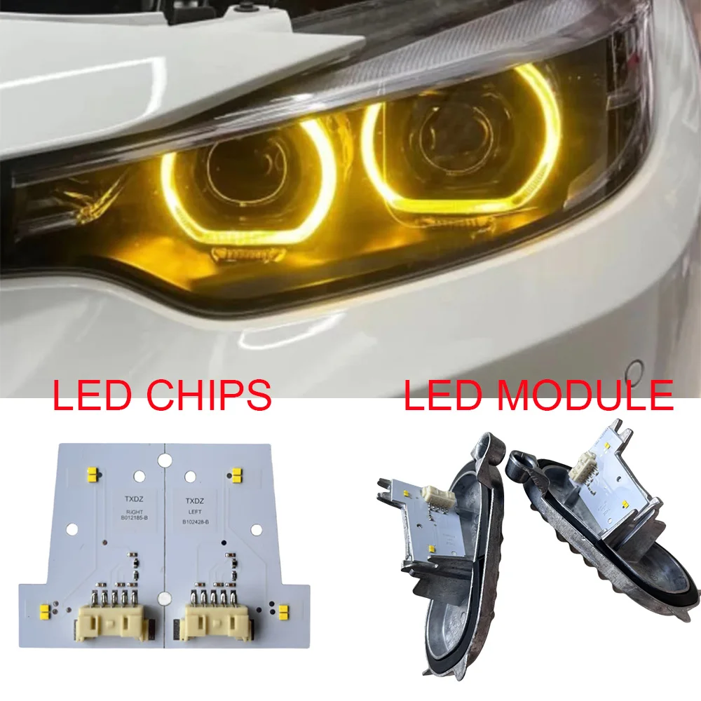 2018-2020-LED-Headlight-Yellow-Angel-Eyes-DRL-Chip-Module-For-BMW-F80 ...