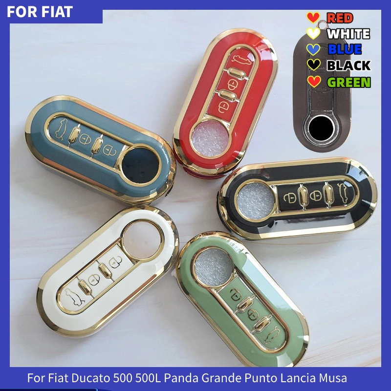 3Buttons-TPU-Car-Flip-Key-Case-Cover-For-Fiat-Ducato-500-500L-Panda ...