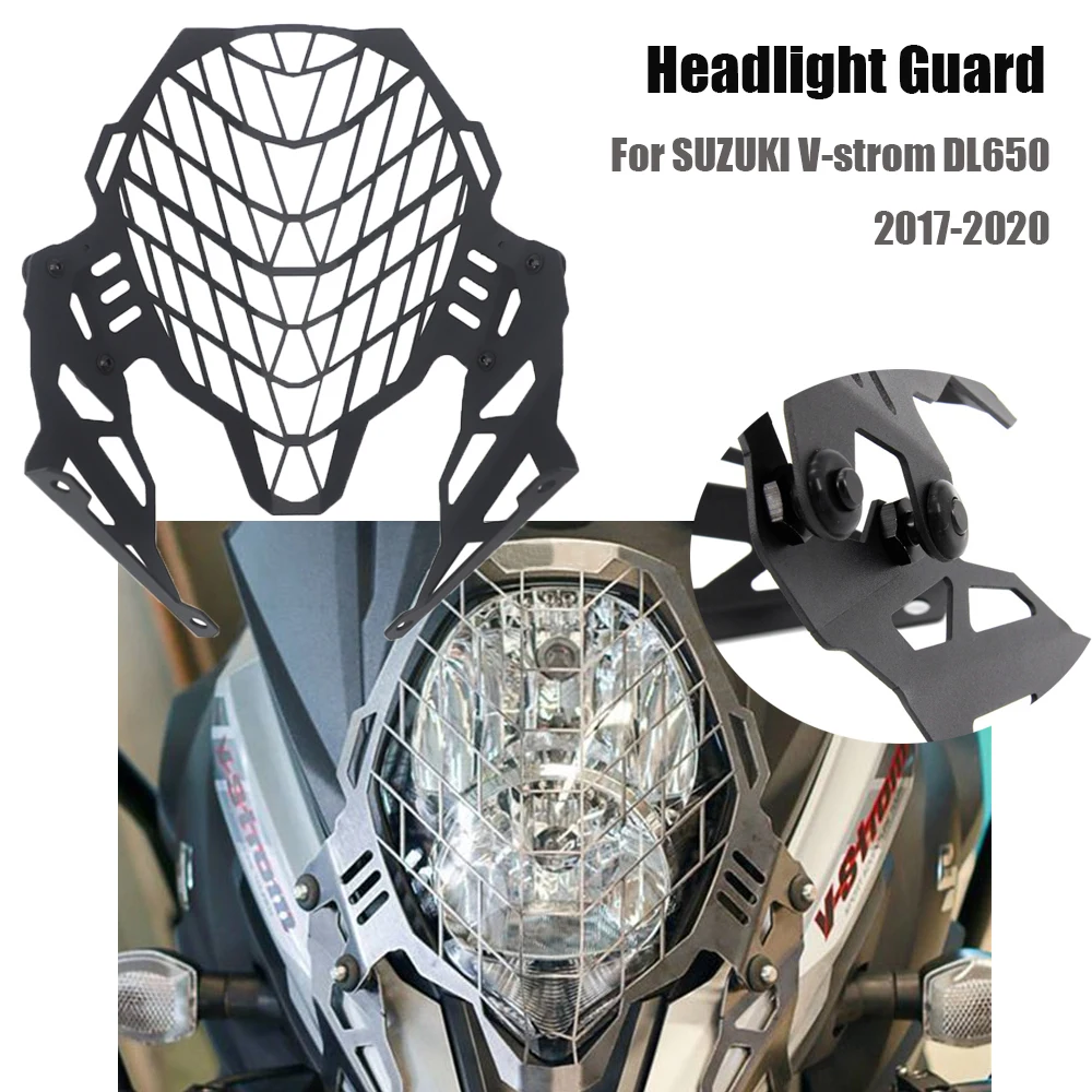 For-SUZUKI-DL650-V-Strom-2017-2020-Motorcycle-Headlight-Guard-Protector ...