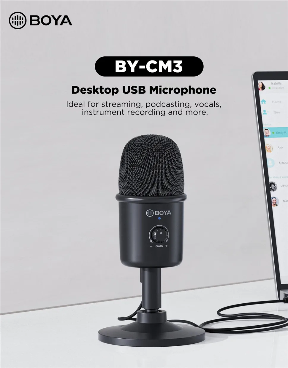 BOYA BY-CM3 USB Desktop Condenser Microphone - Buyitem.lk