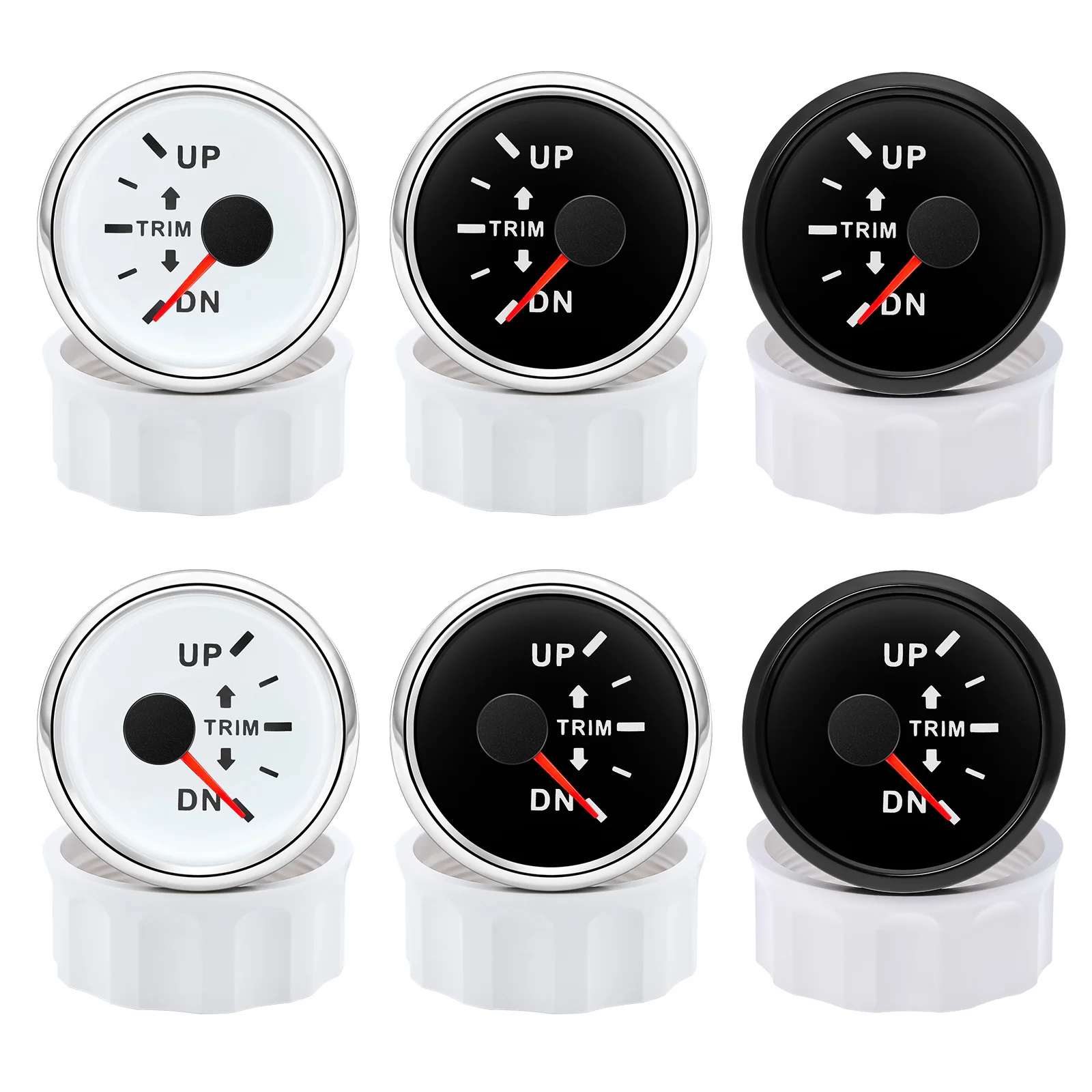 52MM-Trim-Gauge-with-7-Colors-Backlight-Up-Down-0-190ohm-Marine-Trim ...