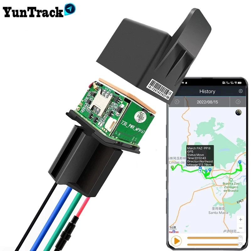 Car-Tracking-Relay-GPS-Tracker-Device-GSM-Locator-Remote-Control-Anti ...