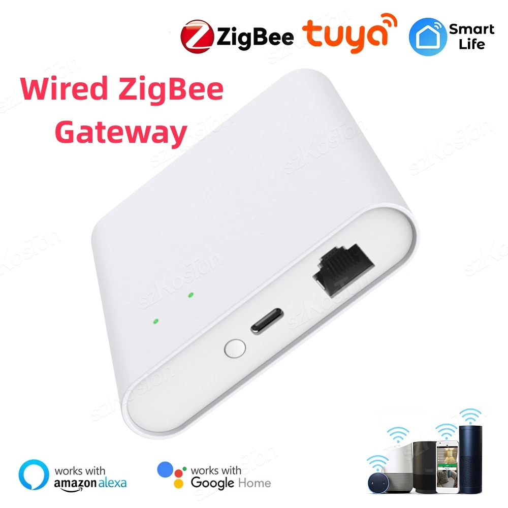 Tuya-Zigbee-Smart-Wired-Gateway-Compatible-Hub-Home-Bridge-Voice-Control-works-with-Alexa-Google ...
