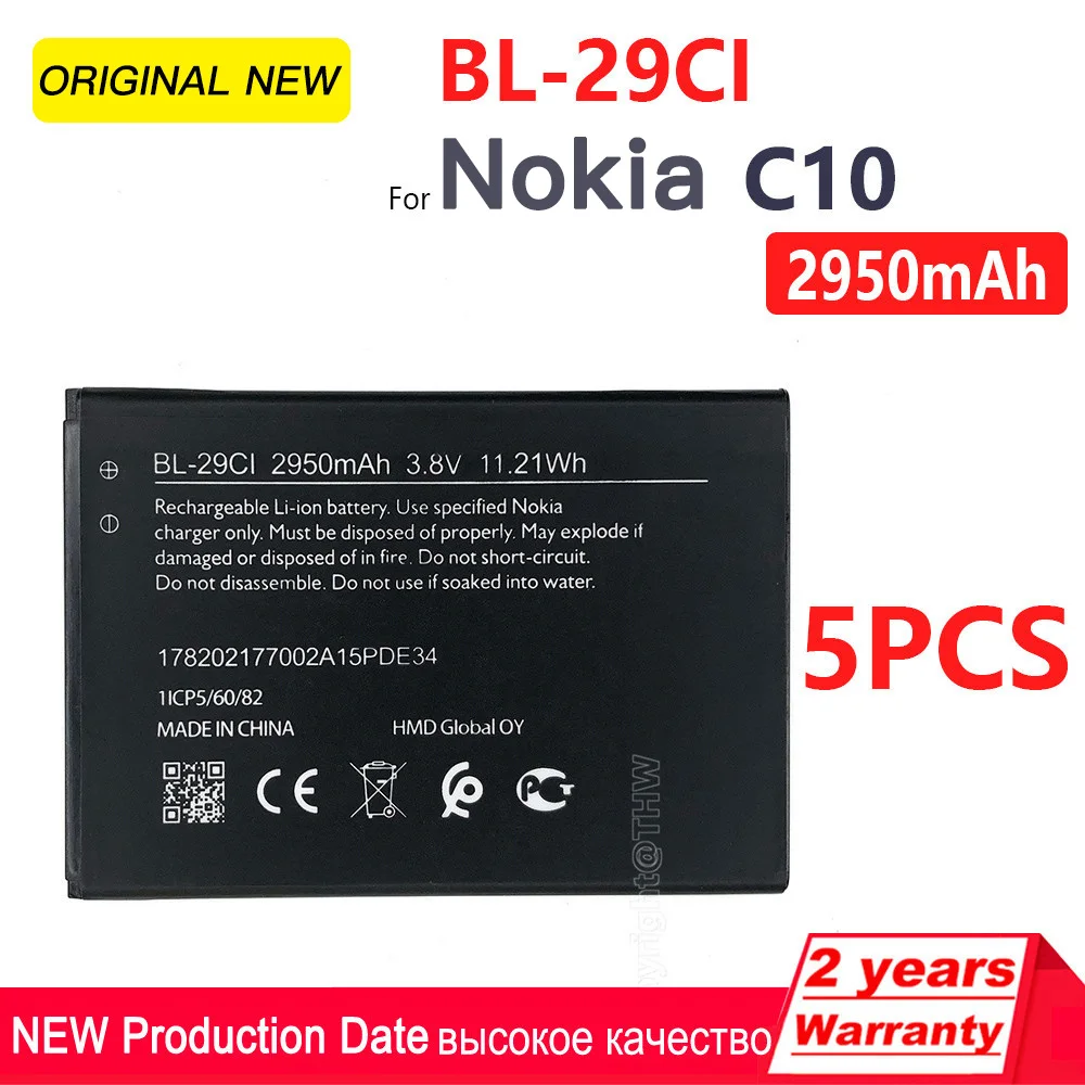 BL-29CI 2950mAh Battery For Nokia C10 BL-29CI Mobile Phone Batteri ...
