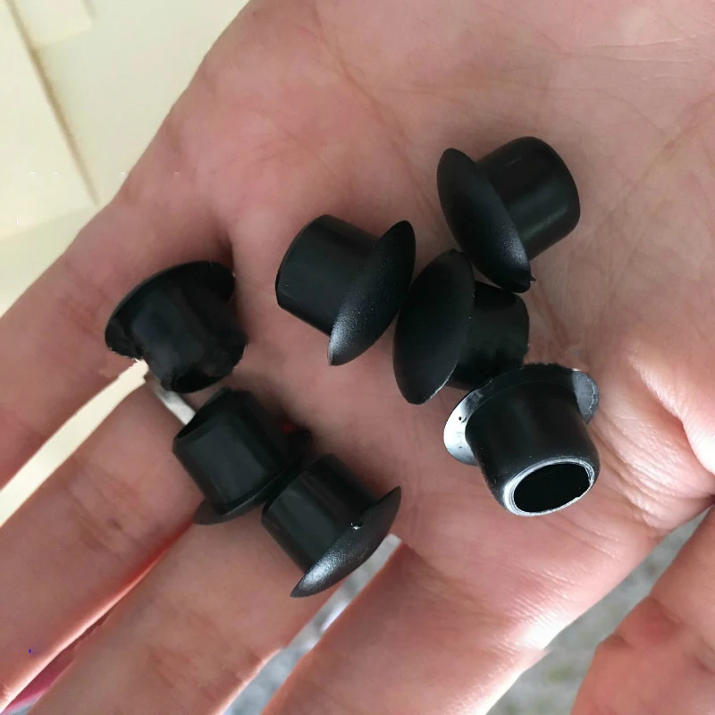 9mm 10mm 11mm Hole PVC Soft Rubber Plug Black Silent Protective Cover ...