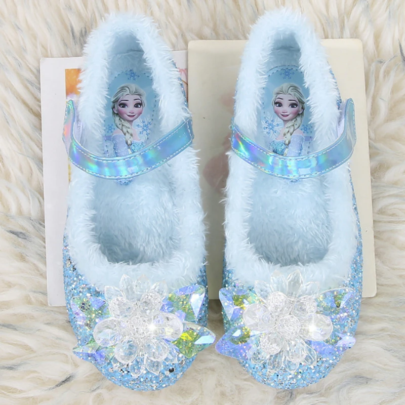 Disney-Girls-Plush-Slippers-Frozen-Cute-Children-s-Princess-Elsa-Winter ...