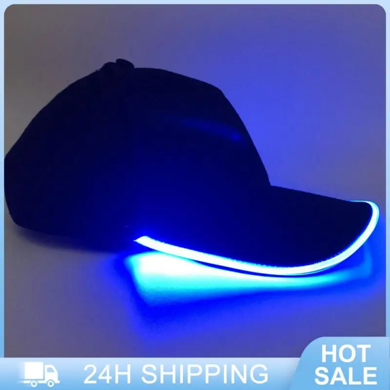 Fashion LED Luminous Hat Adjustable Flash Fiber Optic Baseball Cap ...