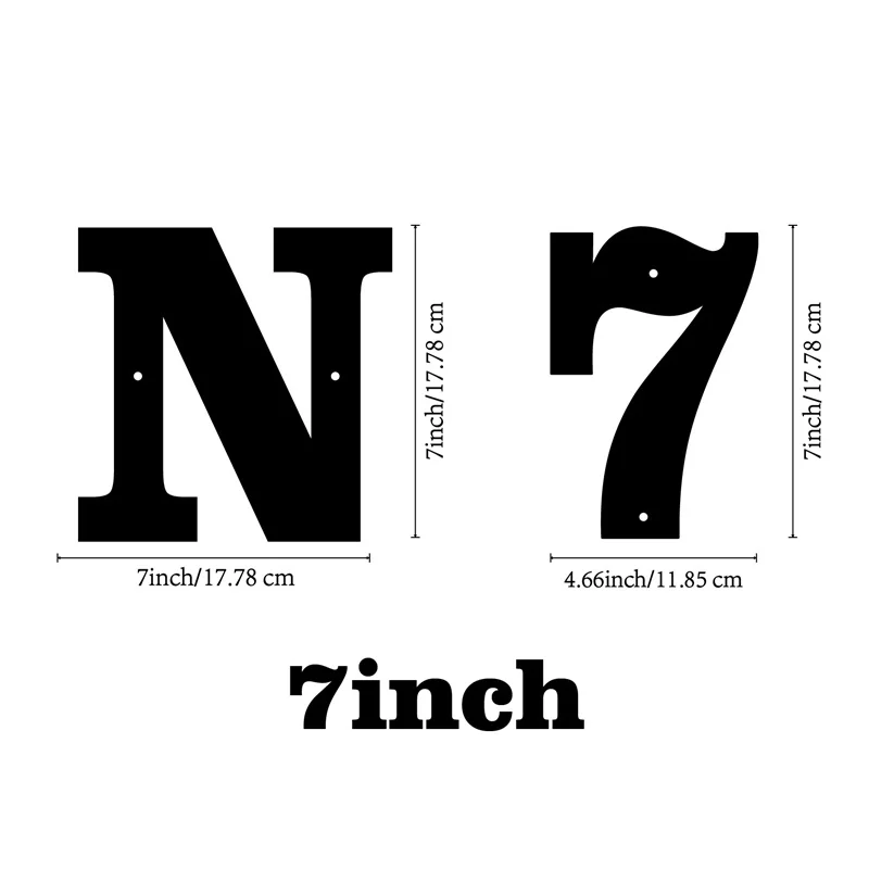 7-inch-1pcs-metal-home-decoration-Large-numbers-Letters-street-alphabet ...