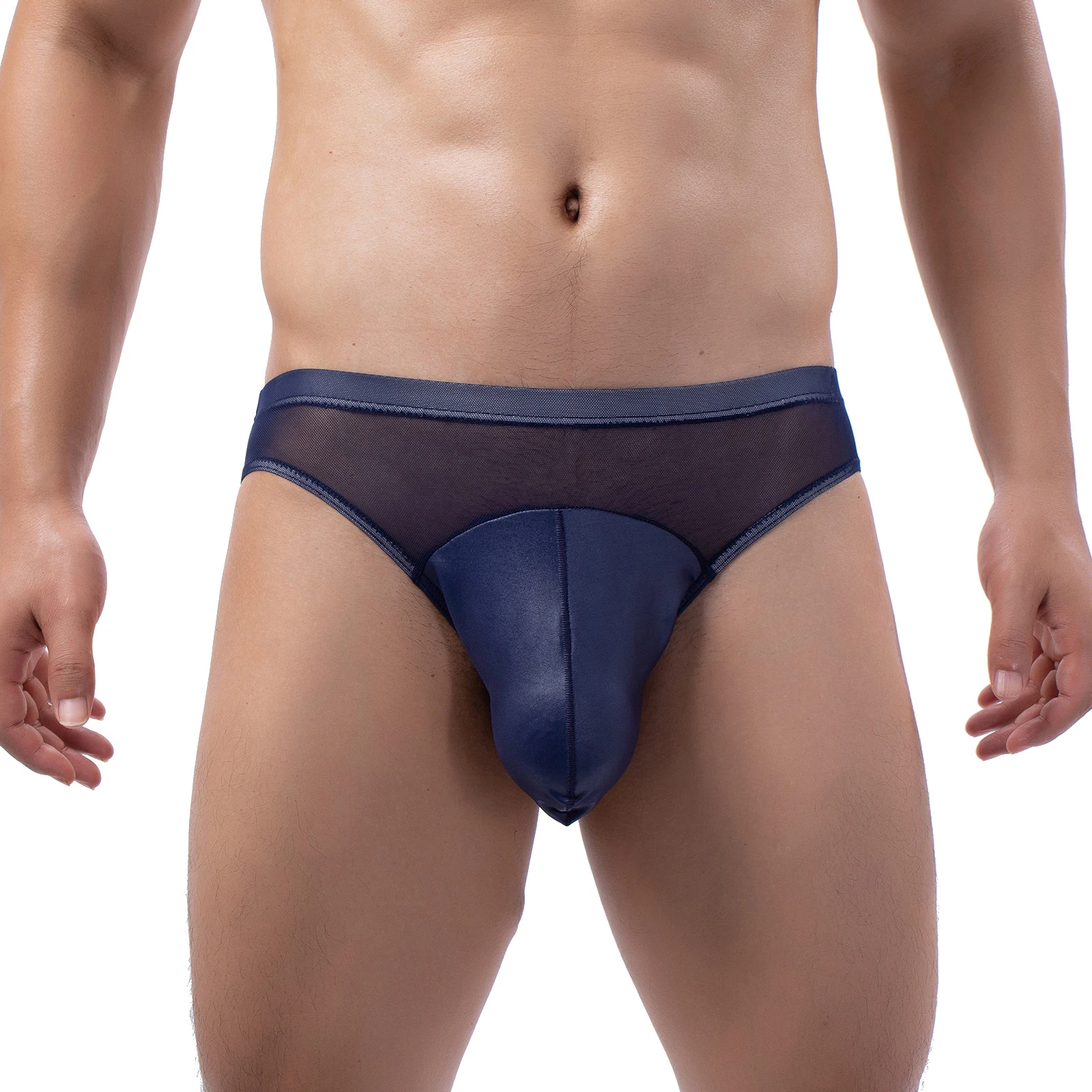 CLEVER MENMODE Briefs Männer Sexy Mesh Unterwäsche Pu Leder Penis Beutel Höschen Dessous ...