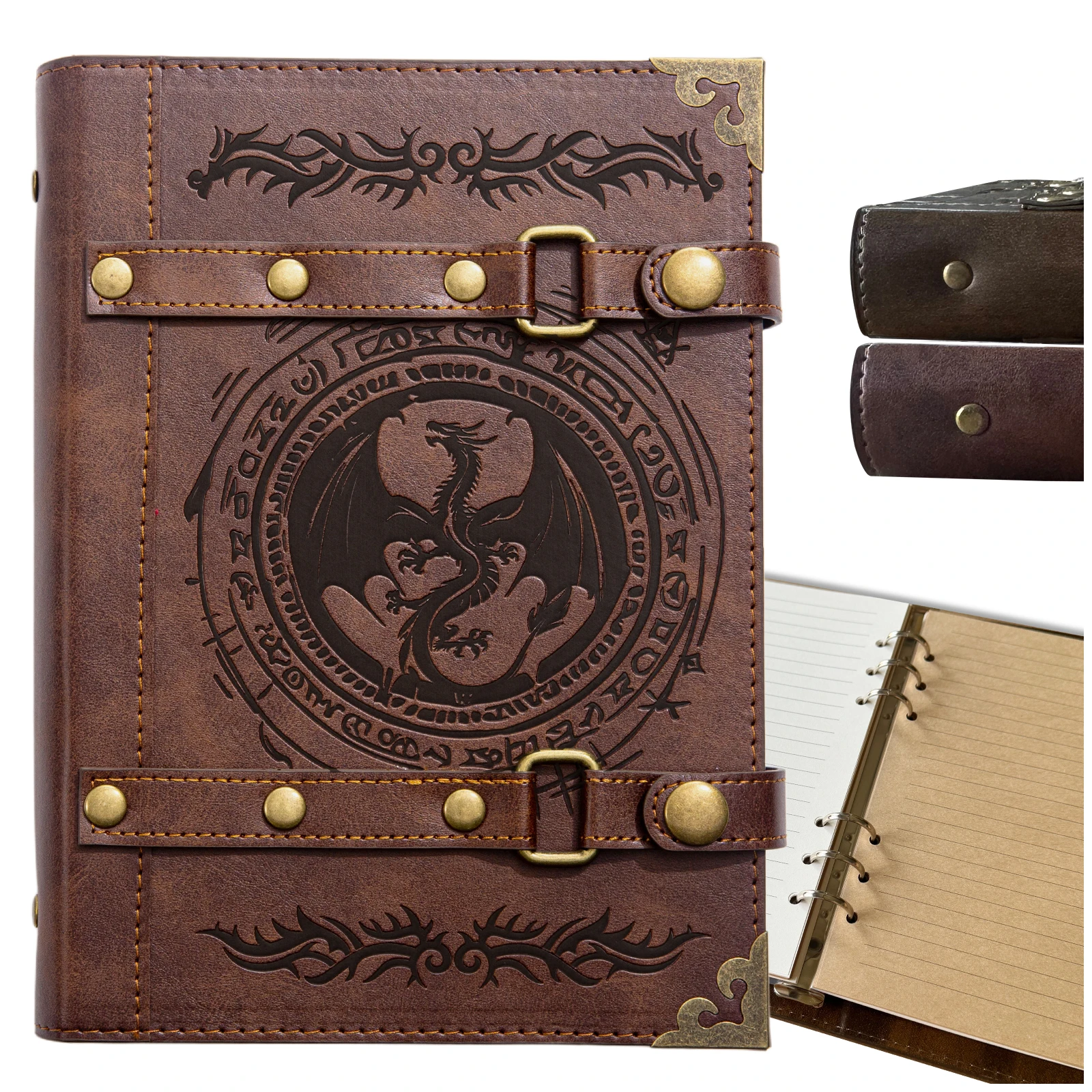 Cuaderno/diario DND, carpeta única de 6 anillas recargable de 400 ...