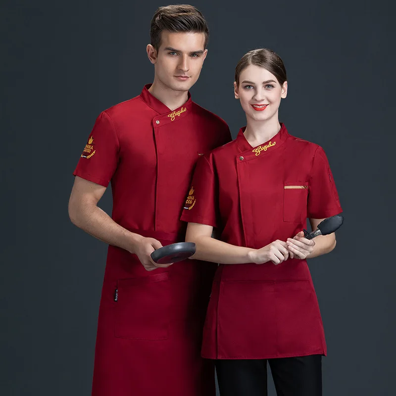 Dining-Work-Men-s-Short-Sleeve-Thin-Western-Food-Baking-Kitchen-Chef ...