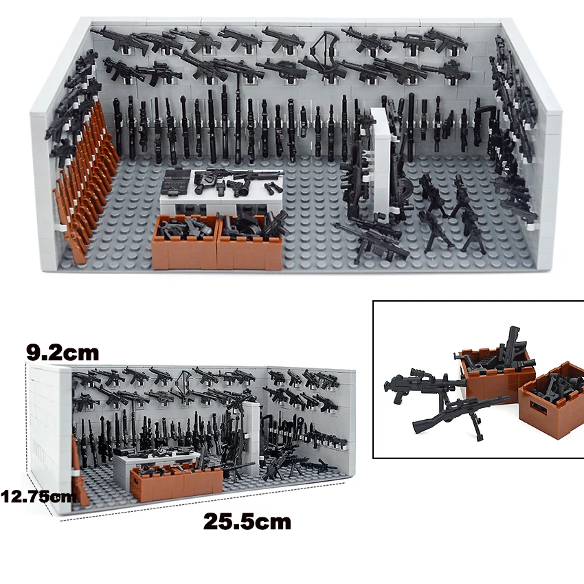 MOC-Set-WW2-Guns-Military-Weapon-Storage-Room-Brick-SWAT-Soldiers-Gun ...