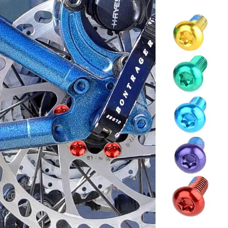 6Pcs-Bicycle-Disc-Brake-Rotor-Bolt-T25-Torx-M5-10-Stainless-Steel ...