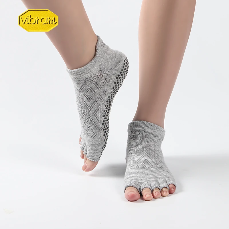 Vibram-Five-Fingers-Yoga-Socks-Women-Massage-Granules-Pilates-Open-Toe ...