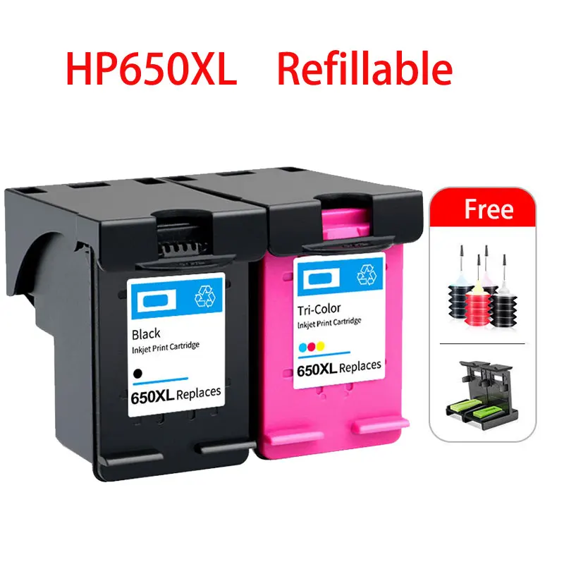 Compatible-Refillable-Ink-Cartridge-For-HP650-650XL-Deskjet-4510-4515 ...