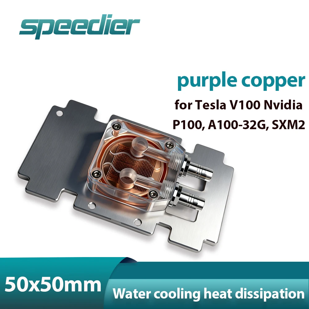 Cooler Cooling Block Purple Copper Water Cooled Heat Dissipation Plate ...