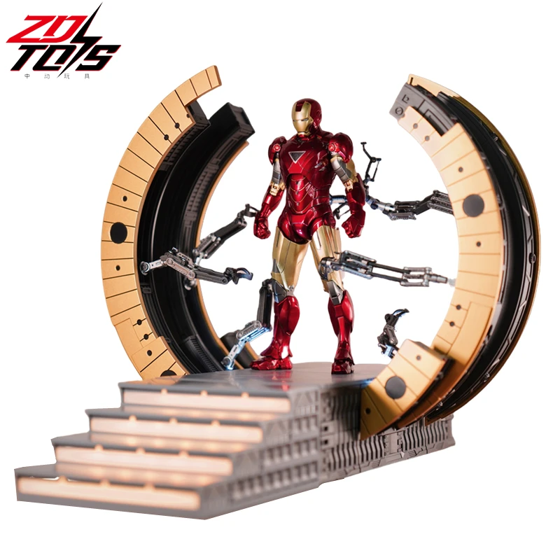 ZD Original Iron Man SUIT-UP GANTRY 1/10 Marvel Legend Demolition stand ...