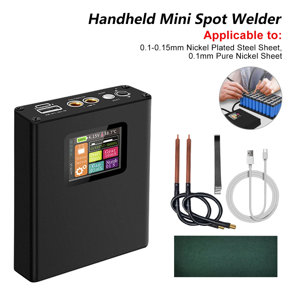 Spot Welder Machine 0.1-0.15mm Nickel Welding Handheld Machine Digital ...