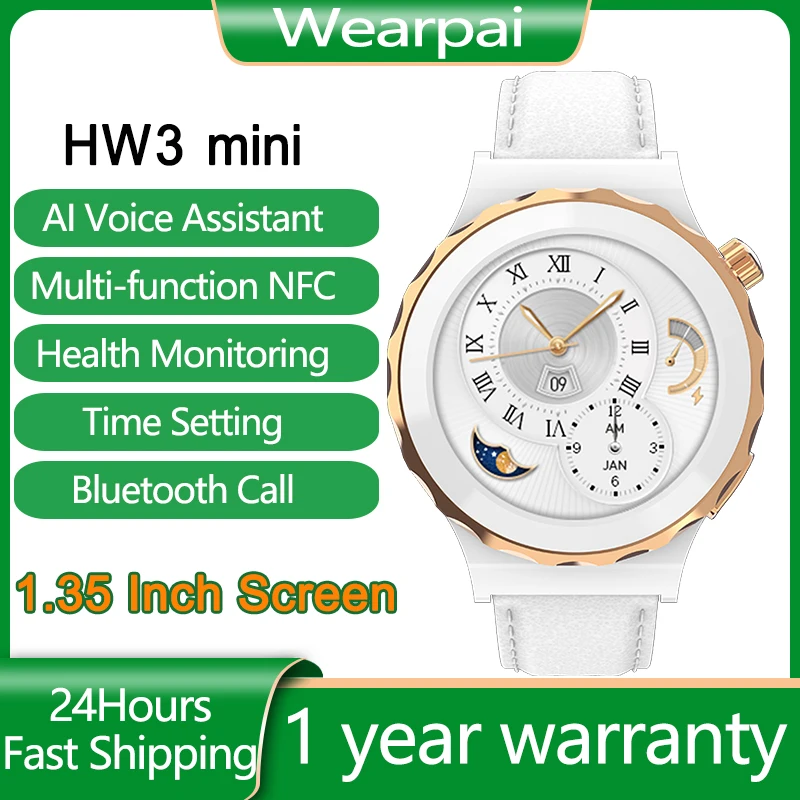 Smartwatch wearpai relógio inteligente feminino novo hw3 mini elegante ...