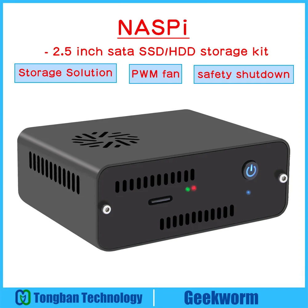 Geekworm NASPi 2.5 polegada SATA HDD/SSD NAS Caso Kit De Armazenamento ...