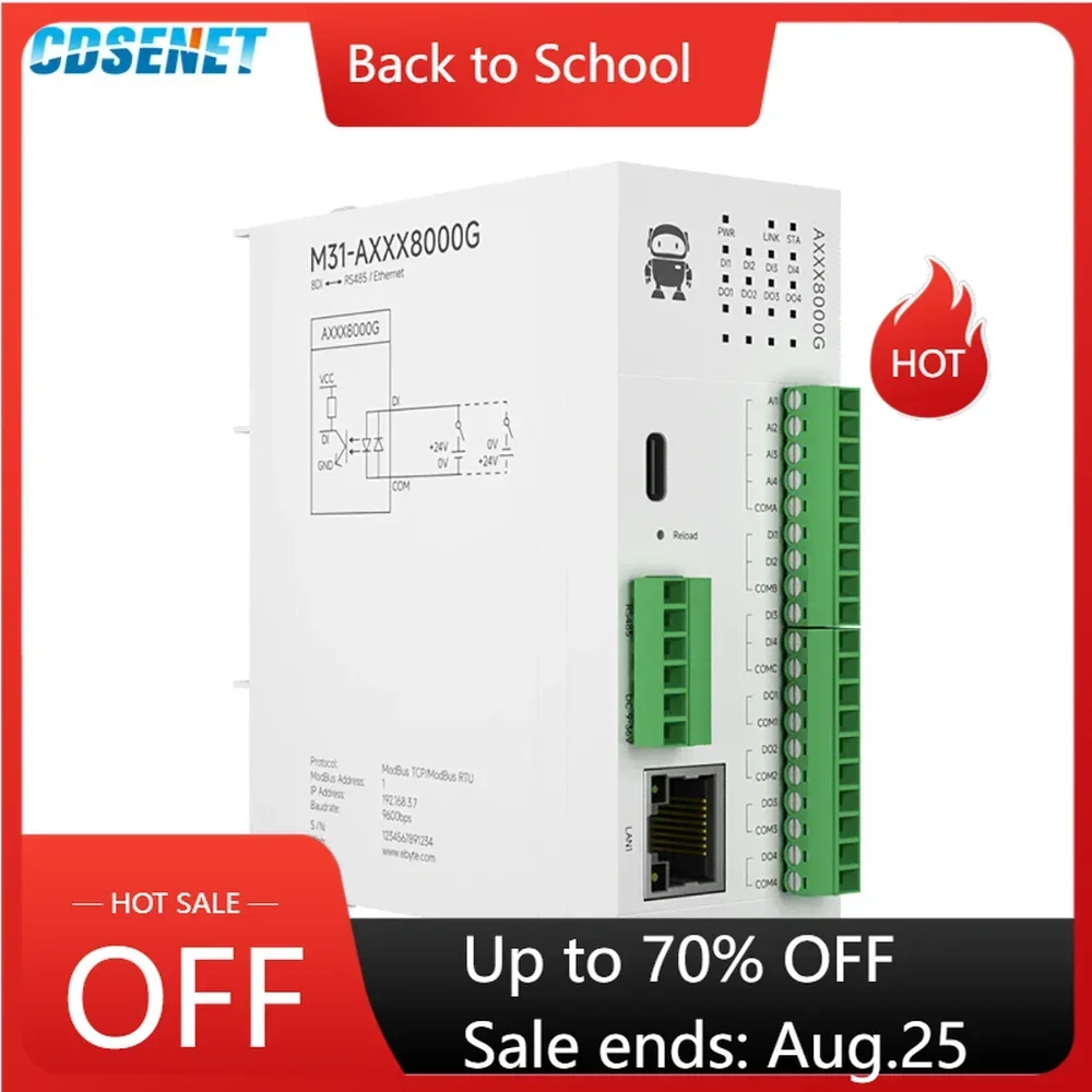 8di Remote Io Module Rs485 Ethernet Cdsenet M31 Axxx8000g Analog Switch Acquisition Modbus Tcp