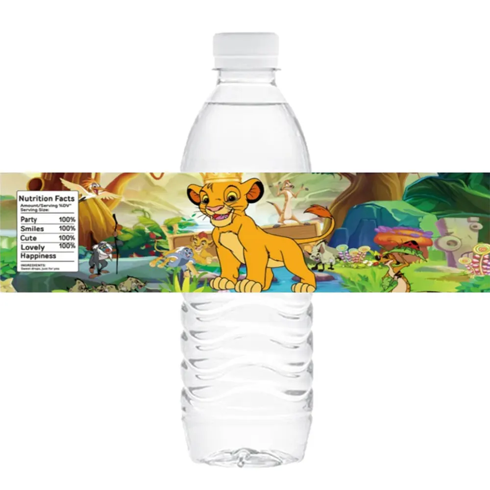 The-Lion-King-Simba-Water-Bottle-Wrap-Champagne-Beer-Label-Sticker-for ...