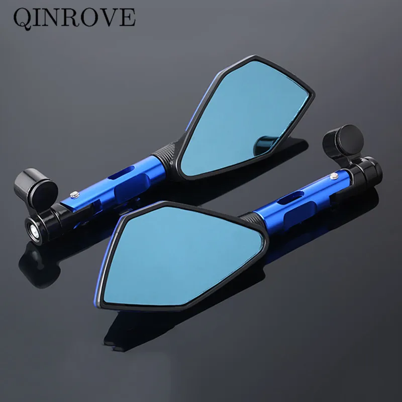 8-10MM-Motorcycle-Rearview-Mirror-Aluminum-Alloy-Blue-Glass-Side-Mirror ...