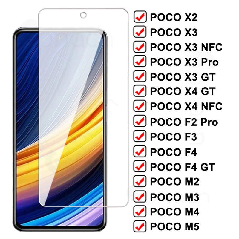 2.5D Full Glue For Xiaomi Poco X3 X4 NFC X2 F2 F3 F4 GT Tempered Glass ...