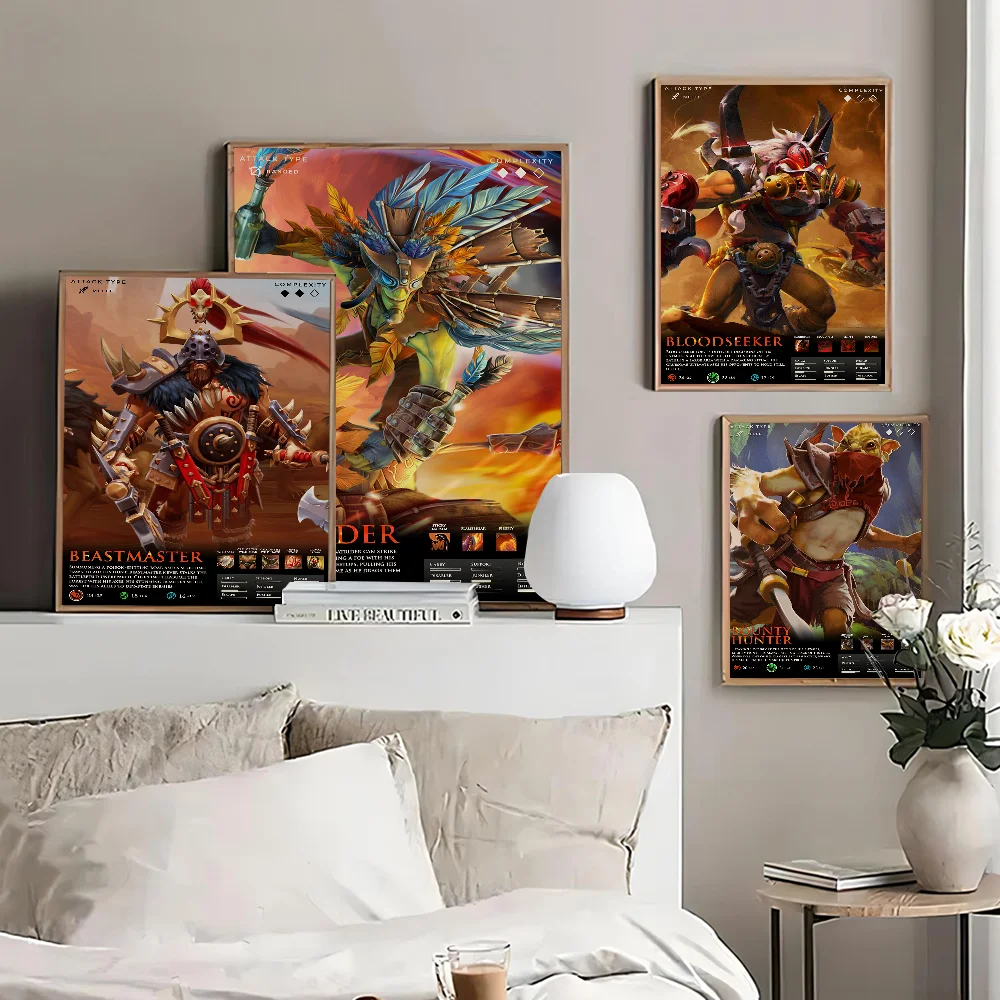 DOTA-2-Plakat-z-postaciami-Samoprzylepny-plakat-artystyczny-Bia-y ...
