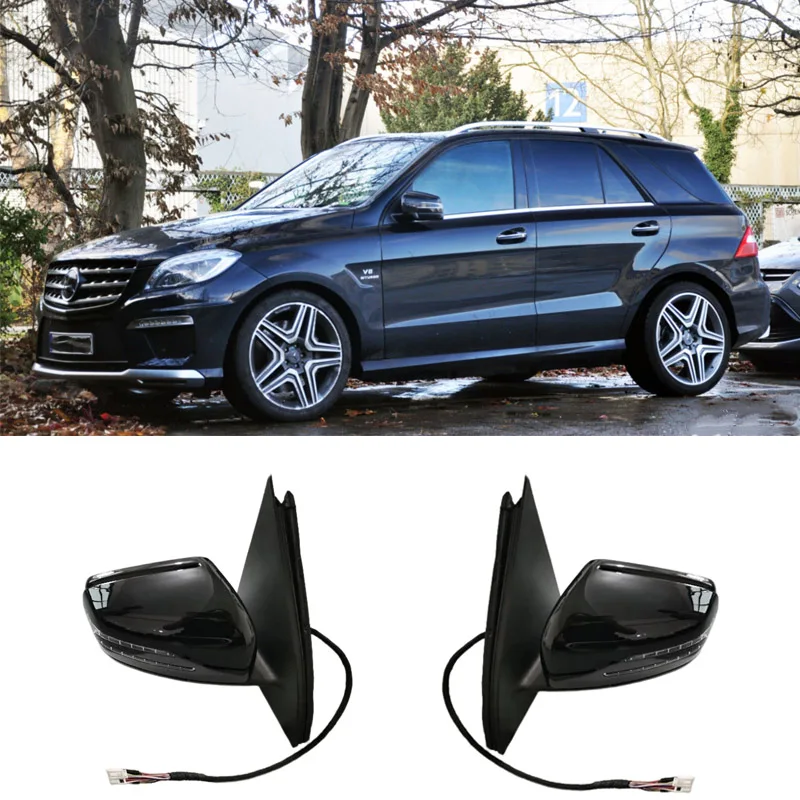 Car-Side-Door-Power-Rear-View-Mirror-Assembly-Black-White-For-Mercedes ...