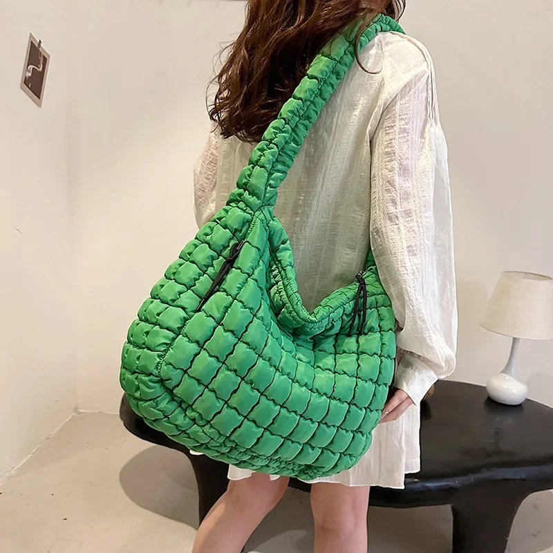 Casual-Ruched-Hobos-Women-Shoulder-Bags-Quilted-Padded-Crossbody-Bag-Large-Capacity-Nylon-Puffer ...