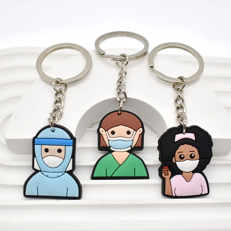 1-PCS-Doctor-PVC-Keychain-Medical-Tool-Key-Ring-Nurse-Cap-Key-Chain ...
