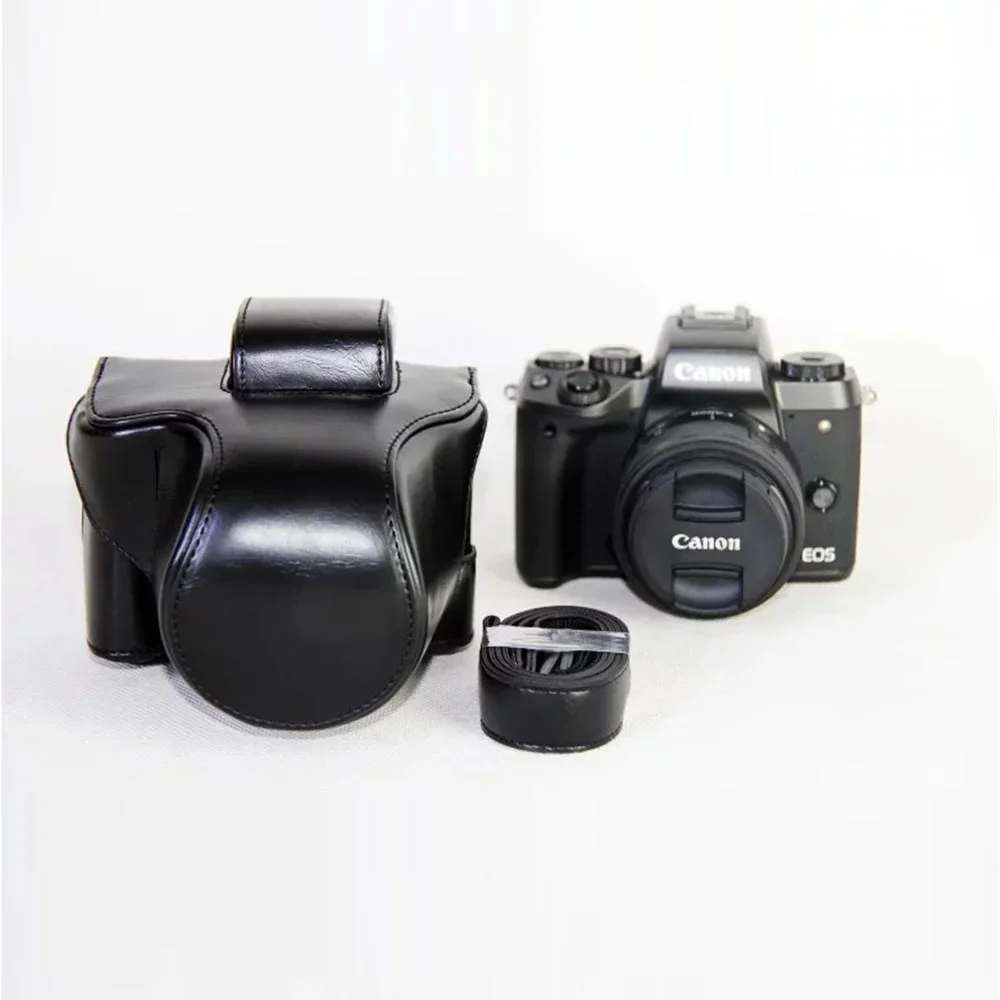Camera Bag Case For Canon EOS M50 M50 Mark II EOSM 5 15- PU Leather ...
